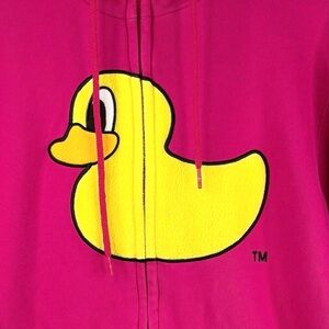 Pancoat | Tops | Pancoat Pink Fuzzy Yellow Duck Korean K Pop Full Zip ...